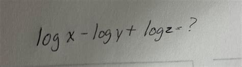 Solved Logxlogy Logz Chegg Com
