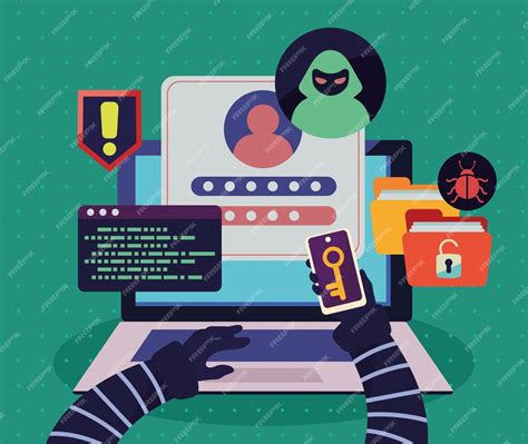 Premium Vector Cyber Fraud With Hacker Attacking