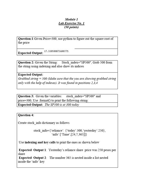 Lab Exercise No. 1 | PDF