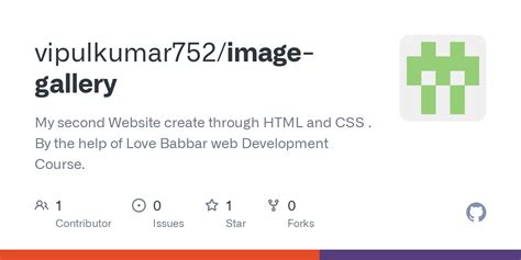 GitHub Vipulkumar Image Gallery My Second Website Create Through HTML And CSS By The