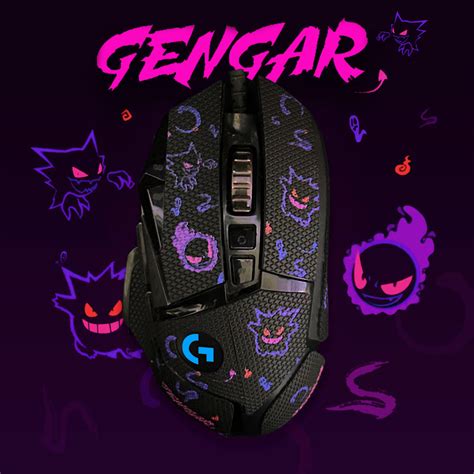 Logitech G502 สติ๊กเกอร์กันลื่น Hero สติ๊กเกอร์เมาส์แบบมีสาย Anti Slip ดูดซับเหงื่อ Gengar