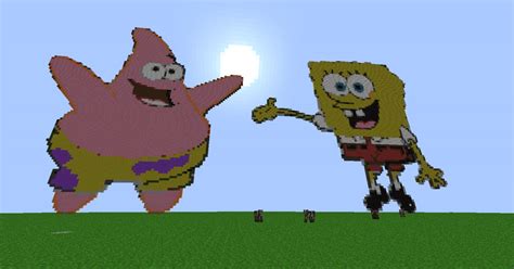 My Pixel Art Spongebob And Patrick Minecraft Map