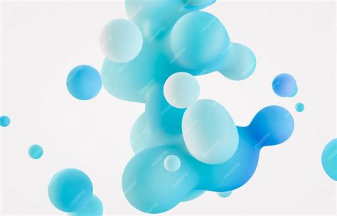 Premium Photo Abstract Background With Floating Liquid Blobs Bubbles