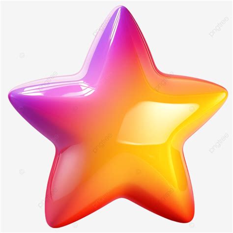 흰색 배경에 화려한 그라데이션 별의 3d 렌더링 3d 렌더링 화려한 별 그라데이션 효과 Png 일러스트 및 이미지 에 대한 무료 다운로드 Pngtree
