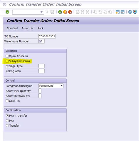 Solved Default Subsystem Items Checkbox Checked During Sap