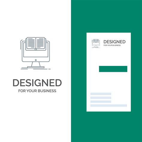 Document File Computer Cv Book Grey Logo Design And Business Card Template Vector Art