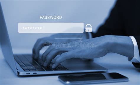 Security Password Login Online Concept Hands Typing And Entering