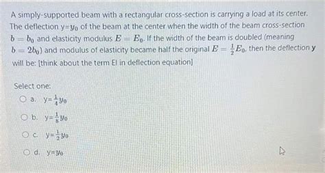 [solved] a simply supported beam with a rectangular cross