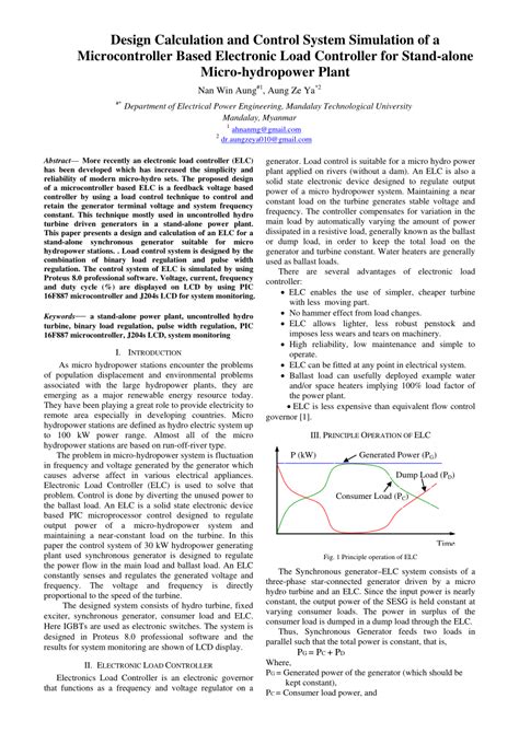 PDF Design Calculation And Control System Simulation Of A Microcontroller Based Electronic