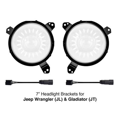 Universal 7 Headlight Mounting Brackets For Jeep Wrangler Jl Gladiator Jt