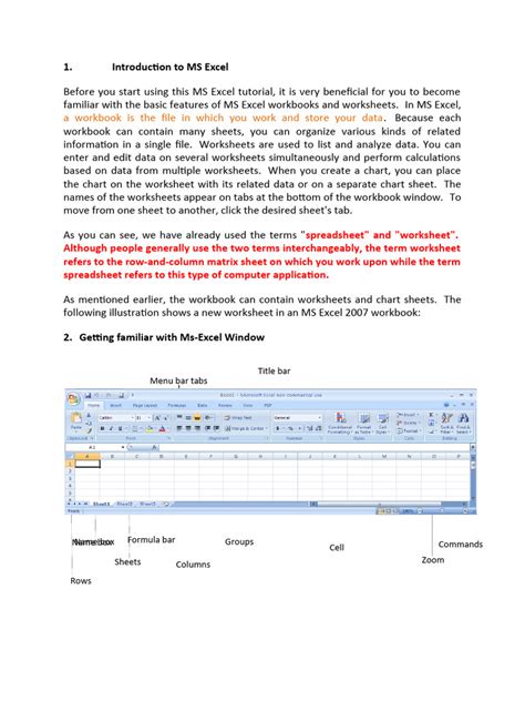 Introduction To Ms Excel Pdf Microsoft Excel Spreadsheet