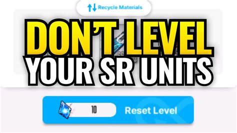 Nikke Dont Max Level Your Sr Units Youtube