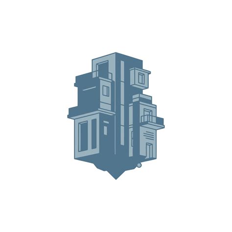 Surreal Architectural Design Of A Floating Structure On A Clean White Background 75349302 Vector