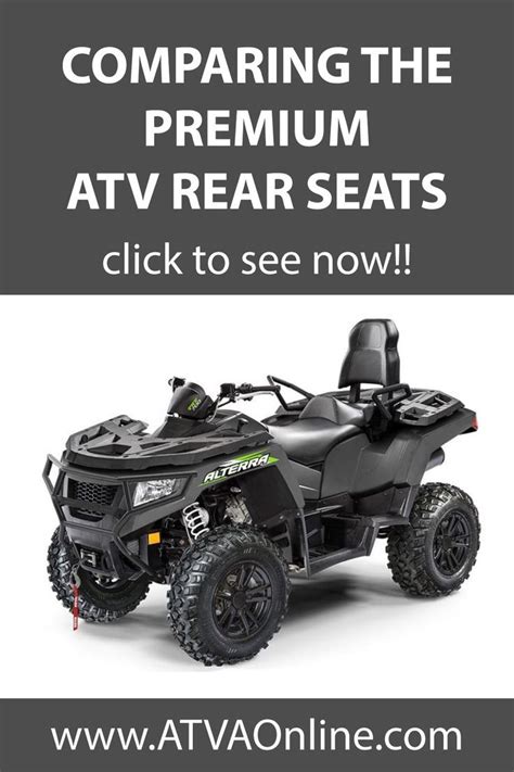 Comparing the Premium ATV Rear Seats | Rear seat, Atv, Seating