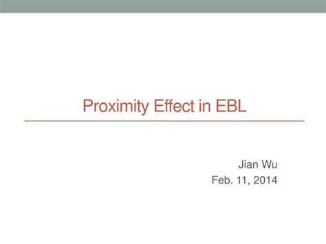 ppt proximity effect in ebl powerpoint presentation free download