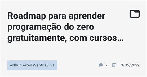 Roadmap Para Aprender Programação Do Zero Gratuitamente Com Cursos Da