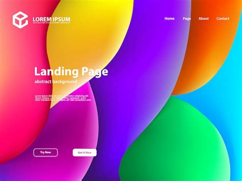 Premium Vector | Web landing page template background