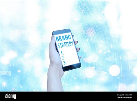 Conceptual Hand Writing Showing Brand Strategy Concept Meaning Long Term Marketing Support For