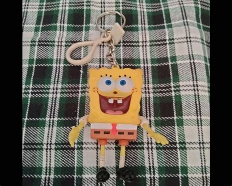 Spongebob Squarepants Keychain Figure Nick Jr Nickelodeon Posable Arms