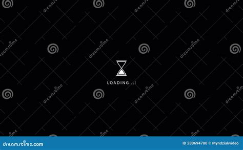 Spinning Hourglass Waiting Loading On Black Background 3d Animation Stock Illustration
