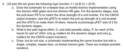 Solved Pts We Are Given The Following Logic Function Chegg