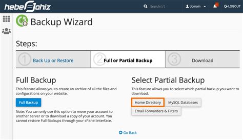 How To Backup And Restore Data On CPanel Heberjahiz