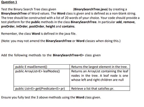 Solved Class Binarysearchtree