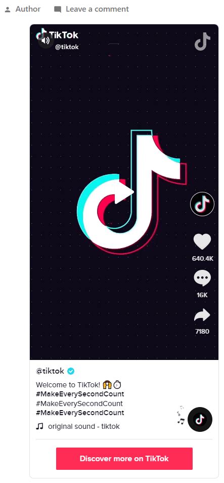 Tiktok Embed Forums