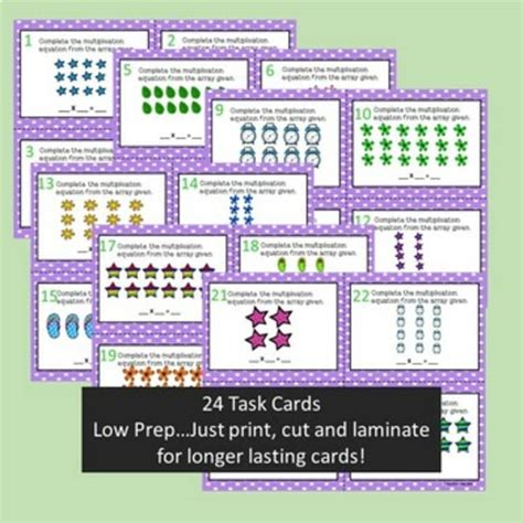Multiplication Arrays Task Cards By Vice Printables Tpt