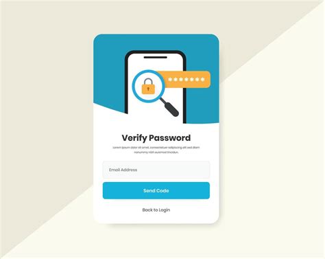 Account Security Or Verify Password Popup Screen Interface Design With