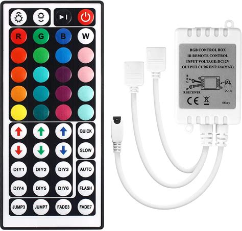 2 Port 44 Keys Wireless Ir Remote Controller Rgb Led Light Strip Dual Outputs 3528 50502