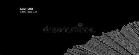 Flowing Dots Particles Wave Pattern Halftone Curve Shape Isolated On