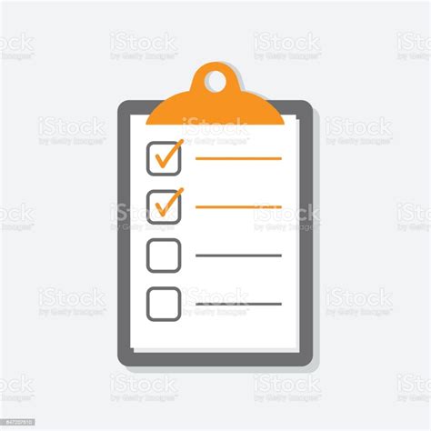 할 아이콘을 나열 합니다 점검 표 플랫 스타일에서 작업 목록 벡터 일러스트 레이 션 흰색 바탕에 알림 개념 아이콘입니다 검사 보기에 대한 스톡 벡터 아트 및 기타 이미지