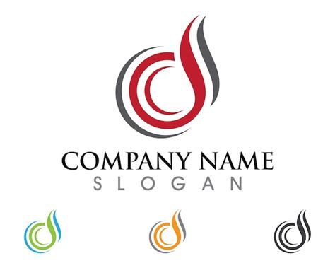 D 문자 로고 프리미엄 벡터