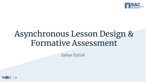 Asynchronous Lesson Design