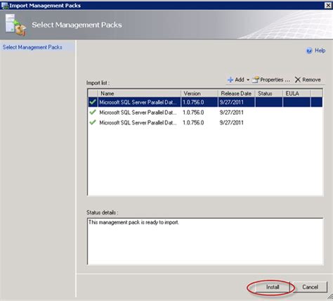 import system center operations manager management pack parallel data