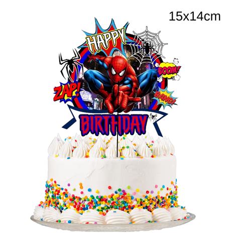 Topper Decorativo Para Cumpleaños Spiderman Tu Fiesta A Un Click