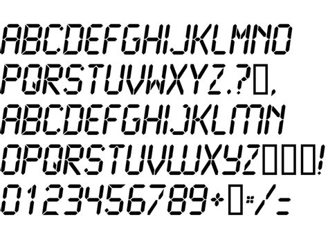 Lcd Display Font Free Download 381 Truetype Ttf Opentype Otf Files