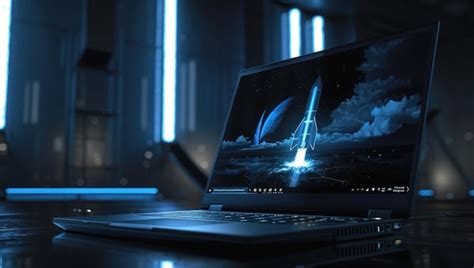 Premium Photo Abstract Rocket Launch From Laptop Start Up