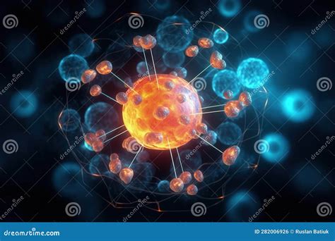 Atomic Nucleus Electrons Neutrons Protons Model Shows That An Atom Is