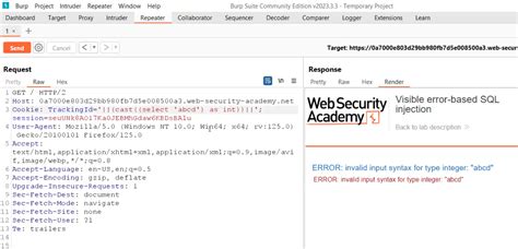 Blind SQL Injection 1 Lab PortSwigger CyberiumX