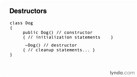 Tutorials C 06 02 Using Destructors Youtube