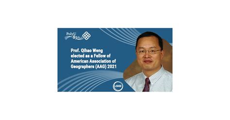 Prof Qihao Weng Elected As Fellow Of American Association Of