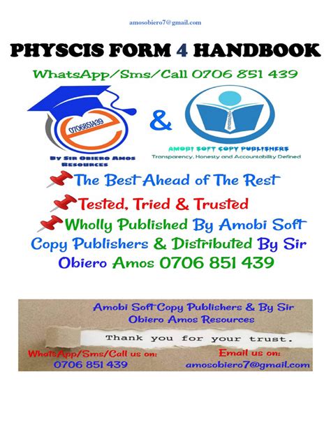 Form Four Physics Handbook Pdf Acceleration Eye