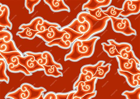 Premium Vector Mega Mendung Motif Batik Typical Of West Java