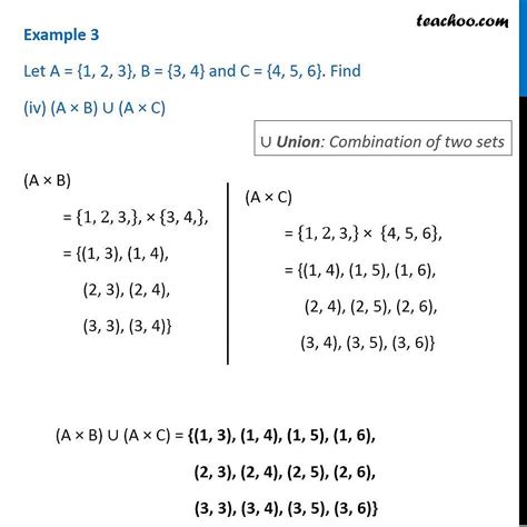 Example 3 Let A {1 2 3} B {3 4} And C {4 5 6}