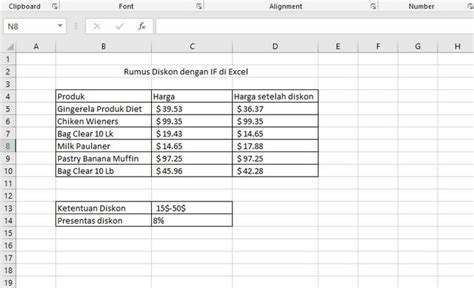 Rumus Diskon Di Excel Dengan If Dan Contoh Penggunaannya