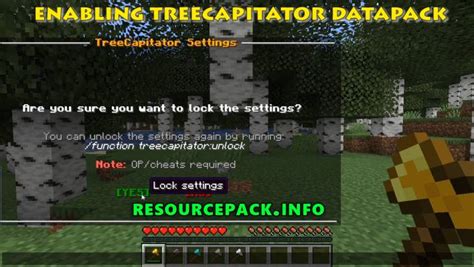Treecapitator Datapack For Minecraft 1171116511521144