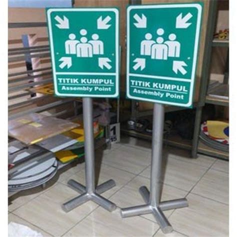 Jual Rambu Titik Kumpul Assembly Point Tiang 2 15 Mtr Portable
