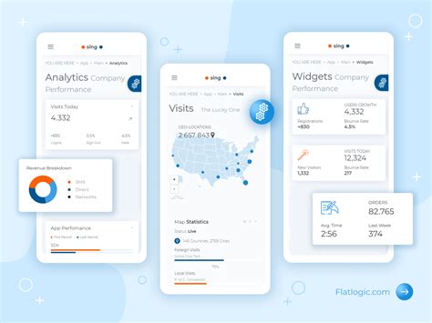 sing app vue admin dashboard by flatlogic on dribbble